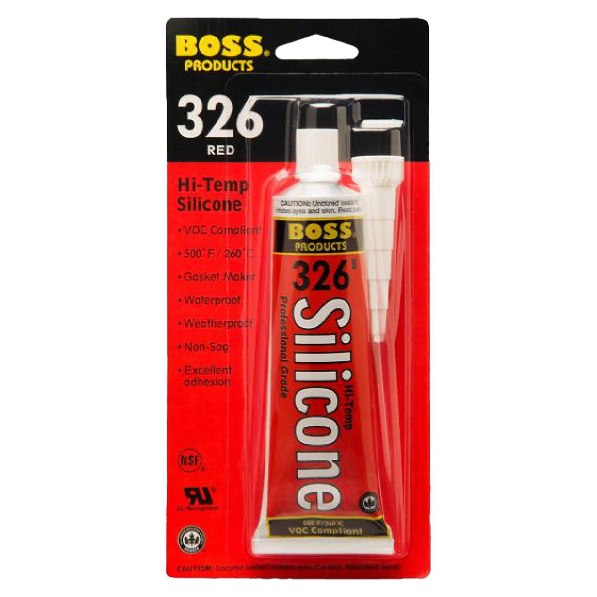 RTV Silicone, 326 Series, Professional Grade, Red (High-Temp), 3 oz. Tube