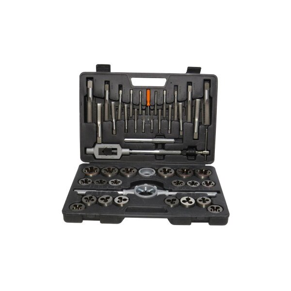 Drill America Tap & Die Set, Carbon Steel, #4 - 1/2" (w/ Hex Dies)