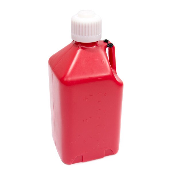Scribner Fuel / Utility Jug, Plastic, 5 Gallon Capacity, Square, Red