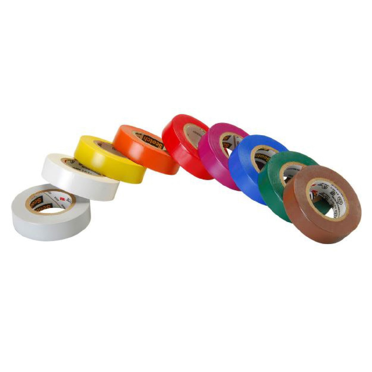Electrical Tape, Professional Grade, 35 Series, Color Coding, 0.750" x 66'