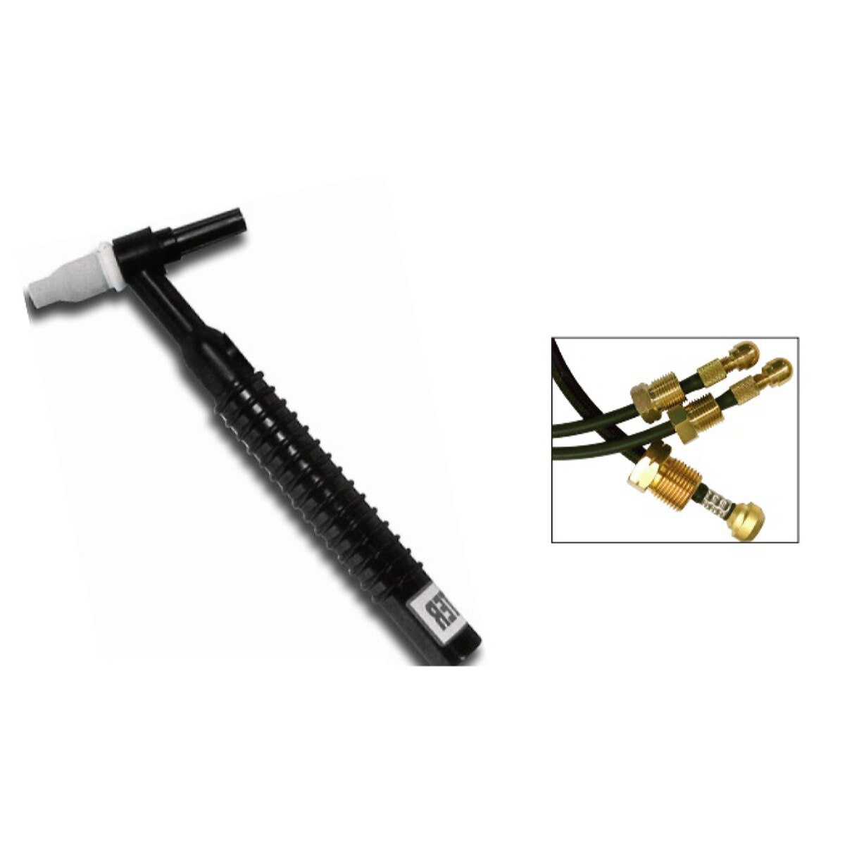 TIG Torch Pack, TM20F Series, Water Cooled, 250 Amp, 25' Rubber Braided ...